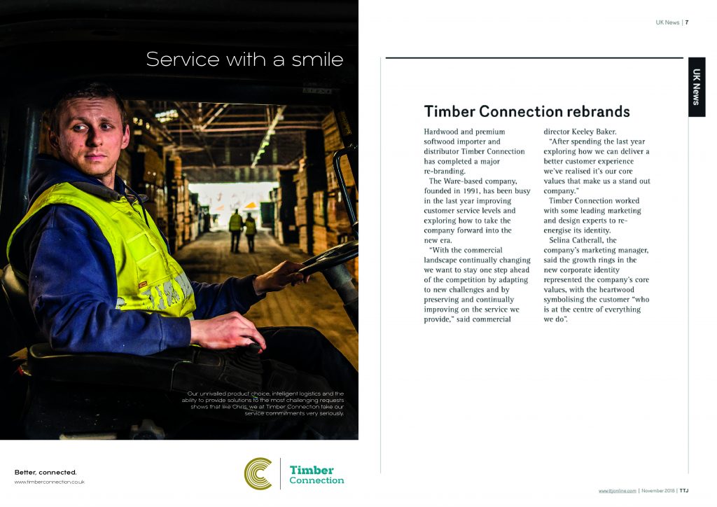 Timber Connection Editorial in the TTJ - Timber Connection